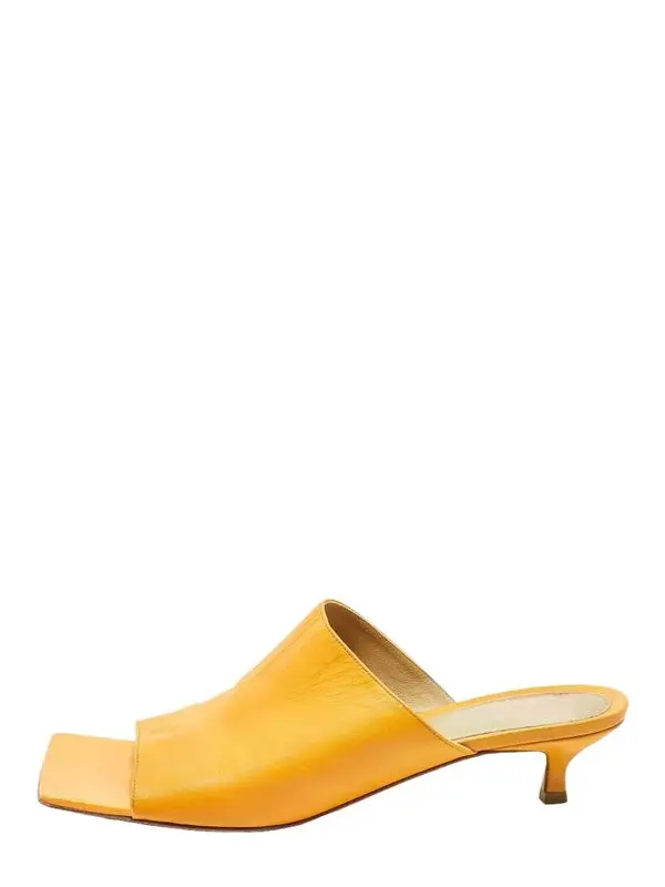 Bottega Veneta Stretch Square-toe Sandals - Orange