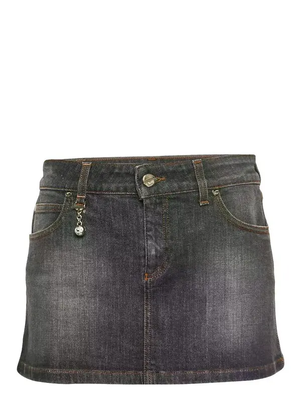 Gucci Logo Charm Mini Skirt - Grey
