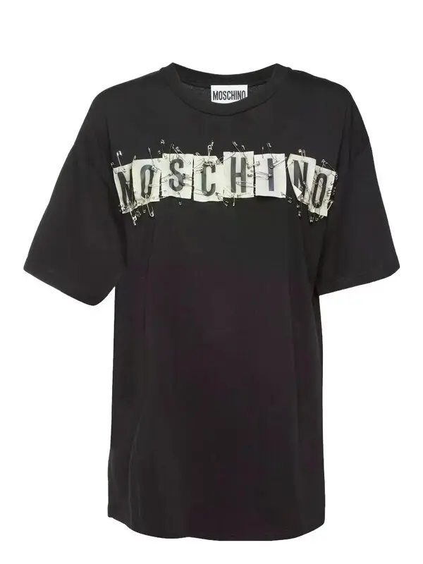Moschino Safety Pin Cotton T-shirt - Black