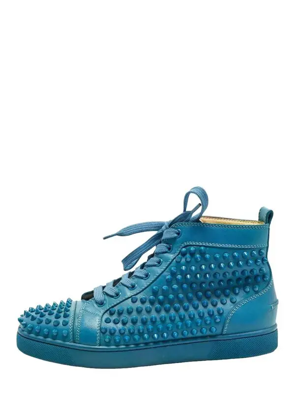 CHRISTIAN LOUBOUTIN Louis Spikes High-top Sneakers - Blue