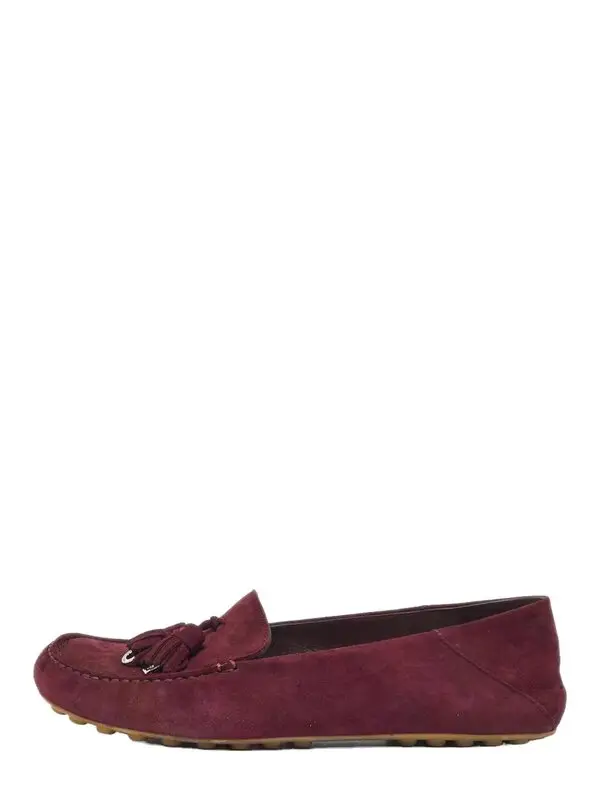 Loro Piana Suede Tassel Detail Loafers - Red