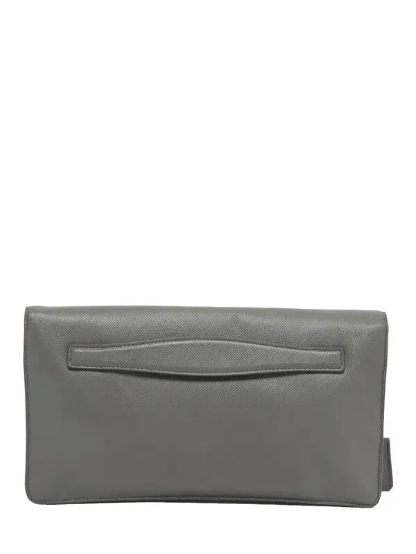Prada Saffiano Soft Clutch Bag - Grey