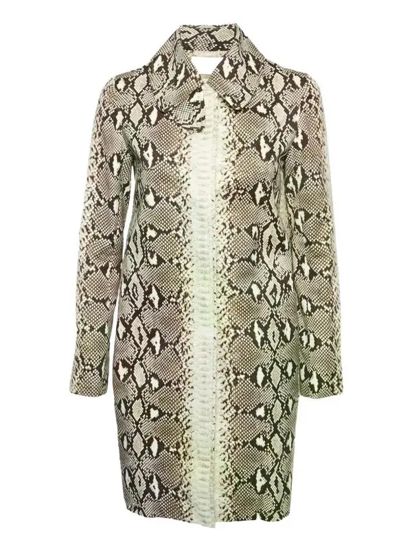 Chloé Snake-print Corduroy Coat - Neutrals