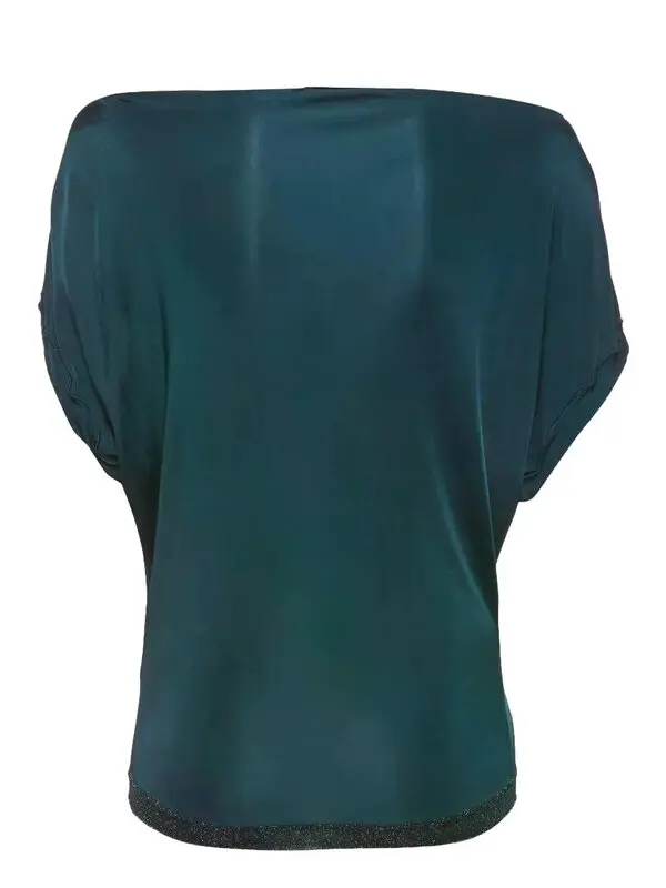 Missoni Jersey Boat Neck Top With Glitter Effect - Blue