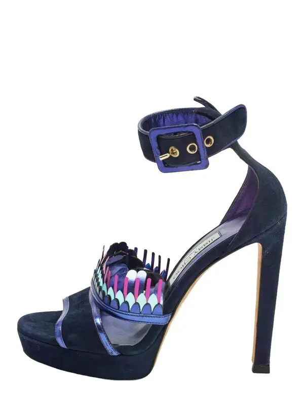 JIMMY CHOO Kathleen Ankle Strap Sandals - Blue