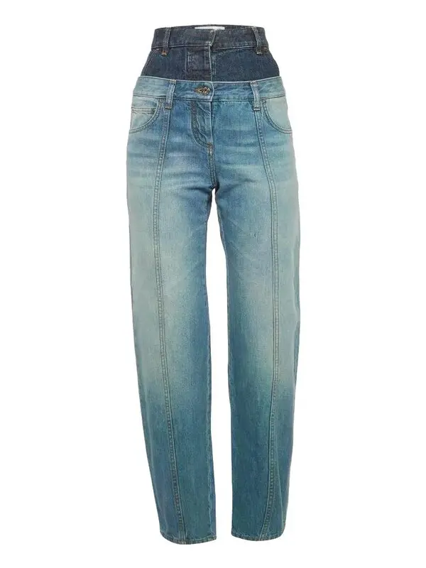 Loewe High-rise Panelled Straight Jeans - Blue