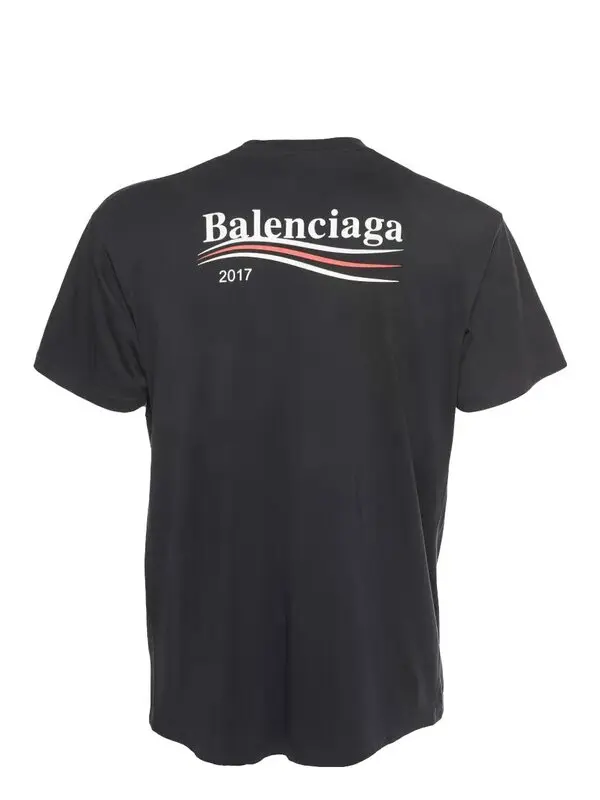 Balenciaga Logo-print Short-sleeve T-shirt - Black