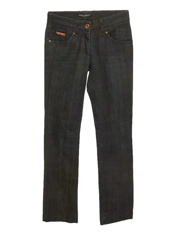 Dolce & Gabbana Slim-fit Jeans With Logo Plaque - Blue