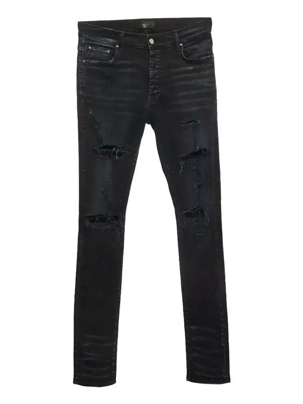 Amiri Faded Distressed Skinny Jeans - Blue
