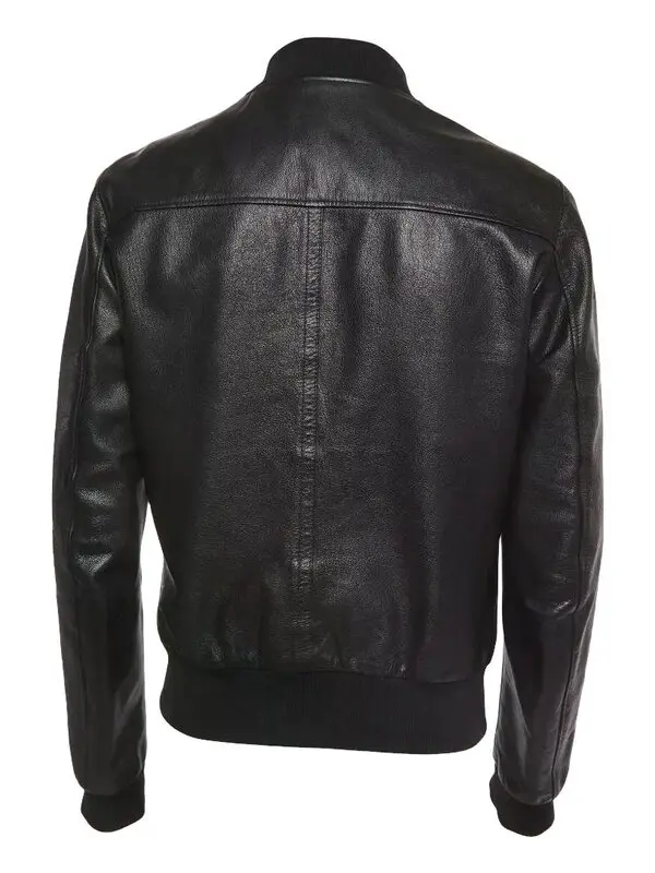 Dolce & Gabbana Leather Zip-front Jacket - Black