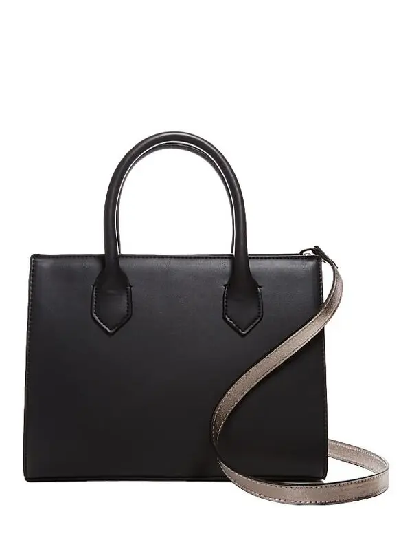 STREET LEVEL Mini Satchel - Black/silver/silver