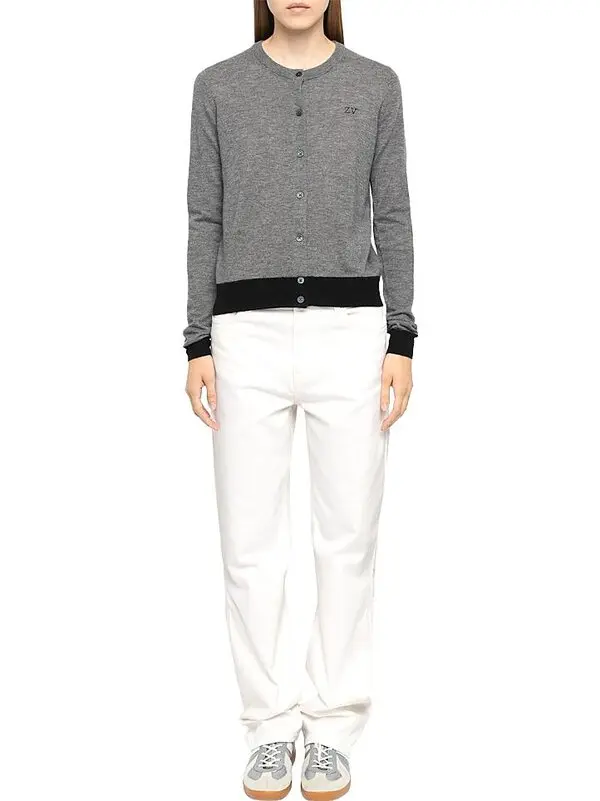 Zadig&Voltaire Missya Cashmere Cardigan - Medium Grey