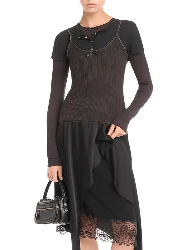 Acne Studios Layered Look Top - Black