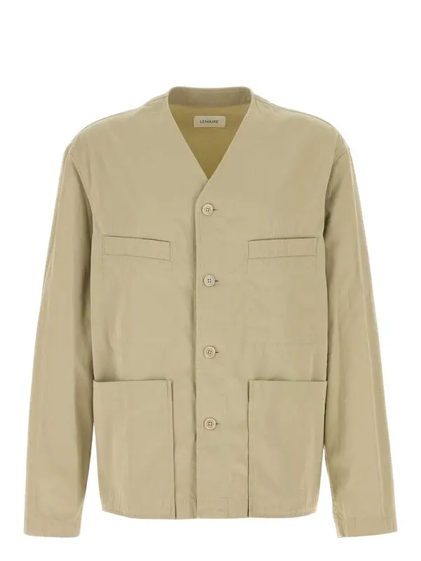 LEMAIRE Khaki Cotton Jacket - Green