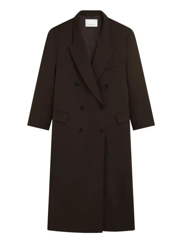 THE FRANKIE SHOP Jane Double-breasted Coat - Brown
