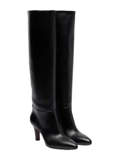 Paris Texas Leather Knee-high Boots - Black