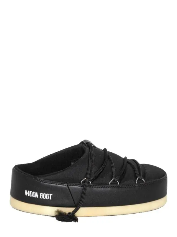 Moon Boot Evx Logo Printed Mules - Black