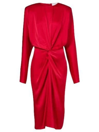 Stella McCartney Wrinkled Midi Dress - Red