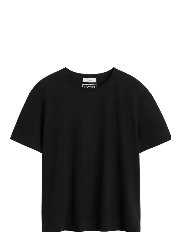 TOTEME Logo Patch T-shirt - Black