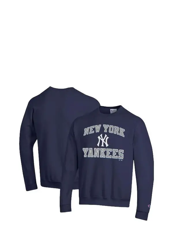 Champion New York Yankees Heart & Soul Powerblend Sweatshirt By - Navy