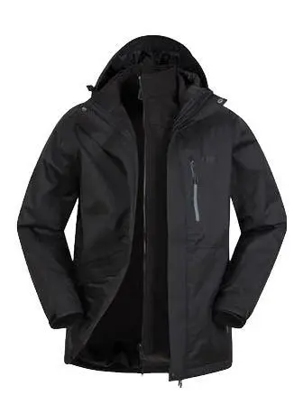 Mountain Warehouse Bracken Extreme 3-in-1 Waterproof Jacket - Black