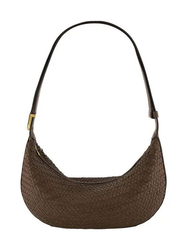 Vince Small Eris Woven Leather Hobo Bag - Date