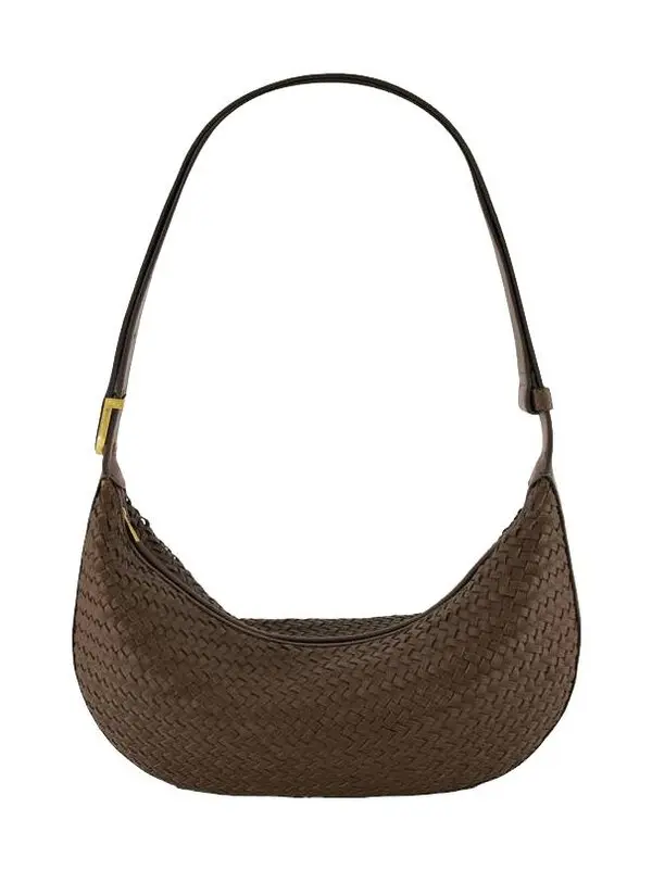 Vince Small Eris Woven Leather Hobo Bag - Date