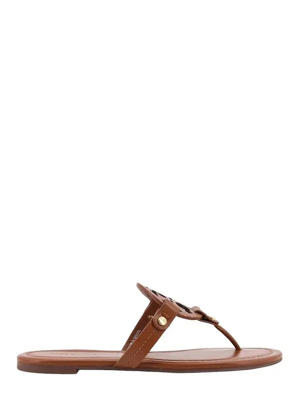Tory Burch Miller Leather Thong Sandals - Brown