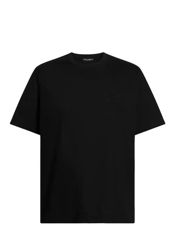 Dolce & Gabbana Cotton T-shirt With Logo - Black