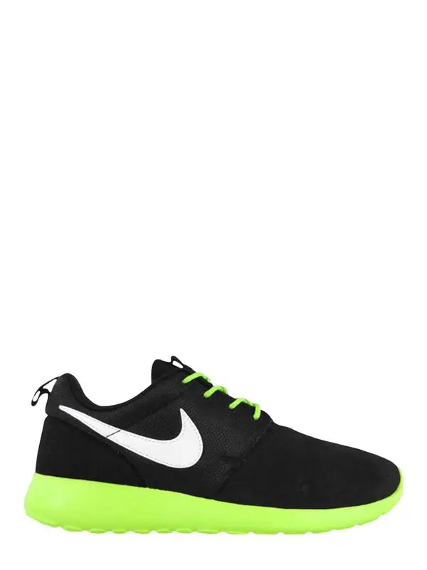 Nike Roshe Run Gs Flash Lime Sneakers - Black