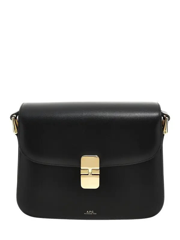 A.p.c. Grace Leather Crossbody Bag - Black