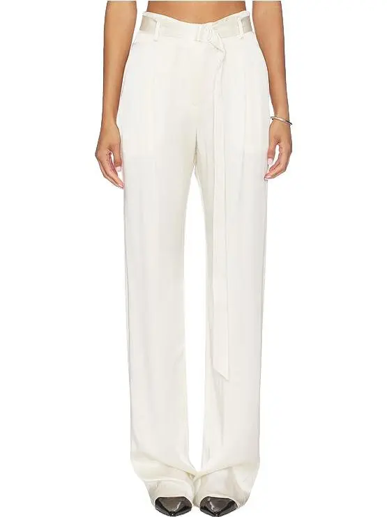 Lapointe High Waisted Belted Pant - Cream