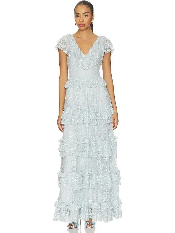 Sea Sharleen Lace Vneck Maxi Dress - Sky