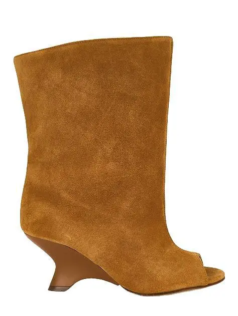 GIA BORGHINI Gia Heeled Open Toe Boot - Brown