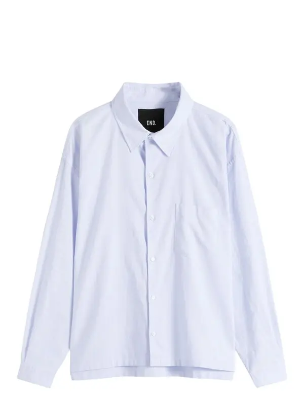 END. Fairways Long Sleeve Shirt - Sky Blue