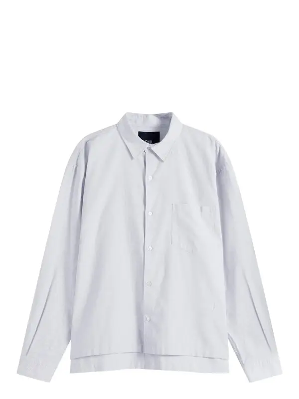 END. Fairways Long Sleeve Shirt - Ice Grey