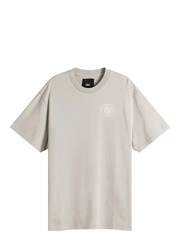 END. Leisure T-shirt With Graphic Print - Ash Grey
