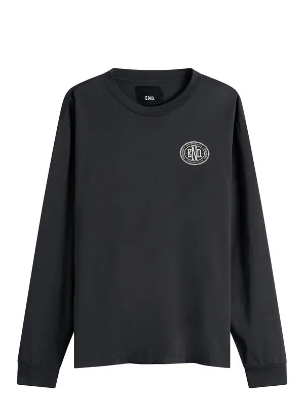 END. Leisure Long Sleeve T-shirt - Cinder Black