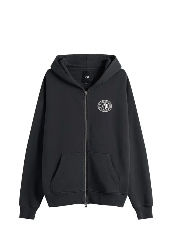 END. Leisure Zip Hoodie - Cinder Black