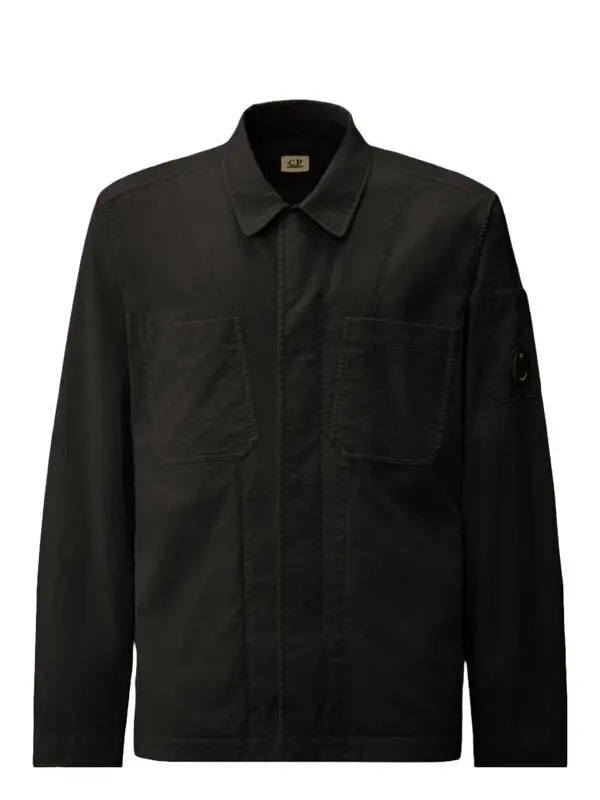 C.P. COMPANY Long-sleeved Casual Jacket With Iconic Lenses - Black