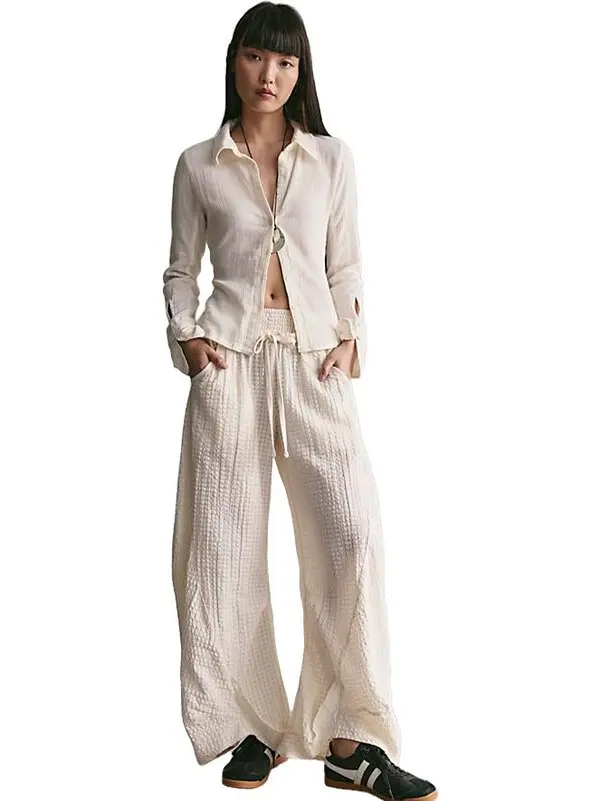 Free People Riptide Pull-on Arc Pants - Tea