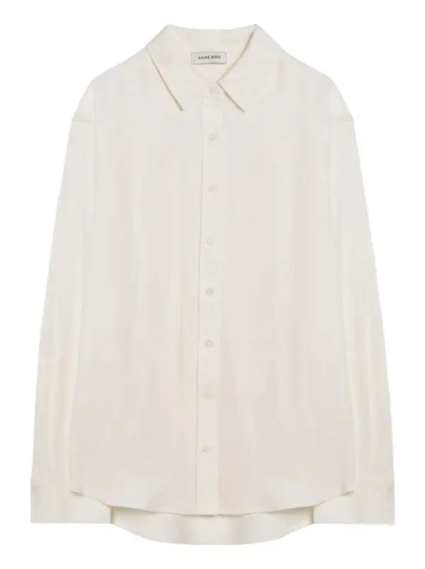ANINE BING Classic Long Sleeve Shirt - Ivory