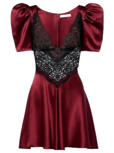 RODARTE Lace-trimmed Silk Cocktail Dress - Red