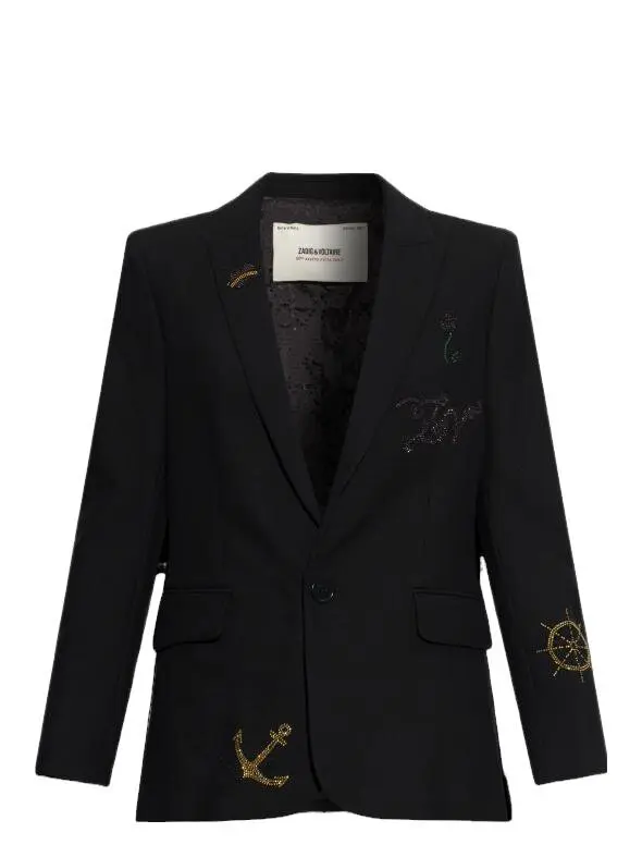 Zadig&Voltaire Embellished Tailored Blazer - Black