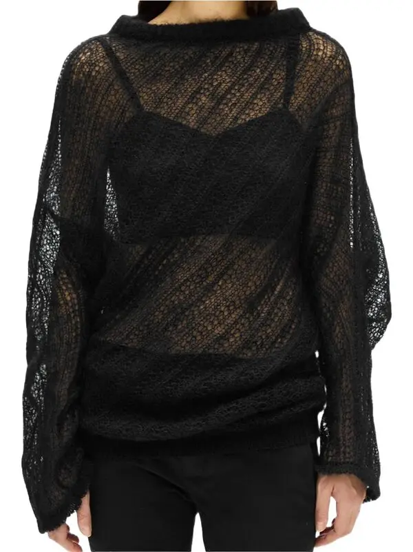 ANN DEMEULEMEESTER Christabel Bias Cut Sweater - Black