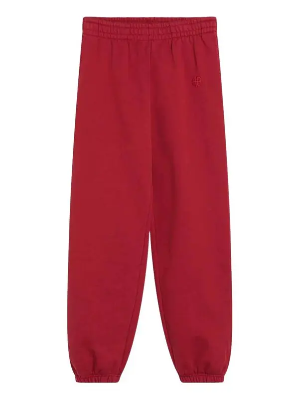 ANINE BING Logo Embroidered Sweatpants - Red