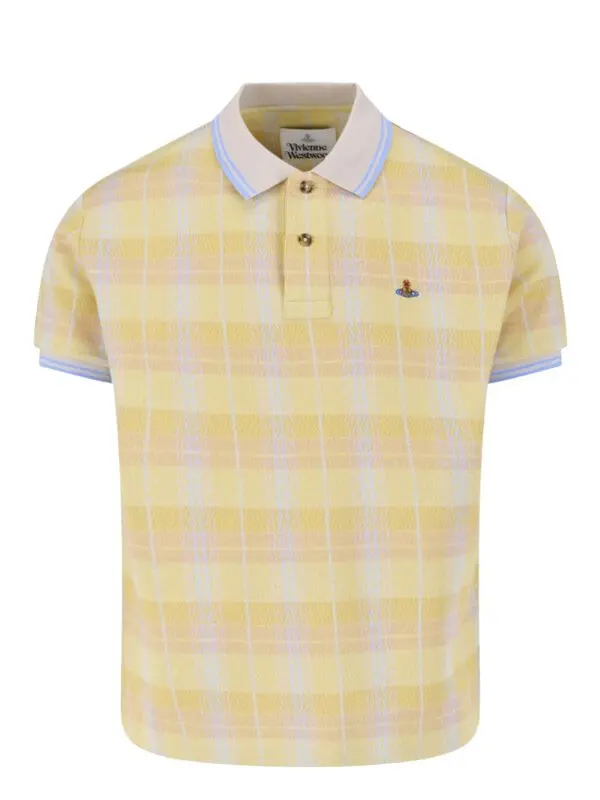 VIVIENNE WESTWOOD Checked Knit Polo Shirt - Multicolor