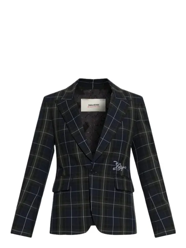 Zadig&Voltaire Checked Blazer - Navy Blue
