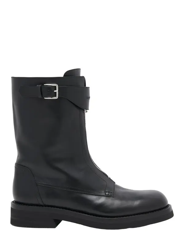 Alexander McQueen Zipped Biker Boots - Black