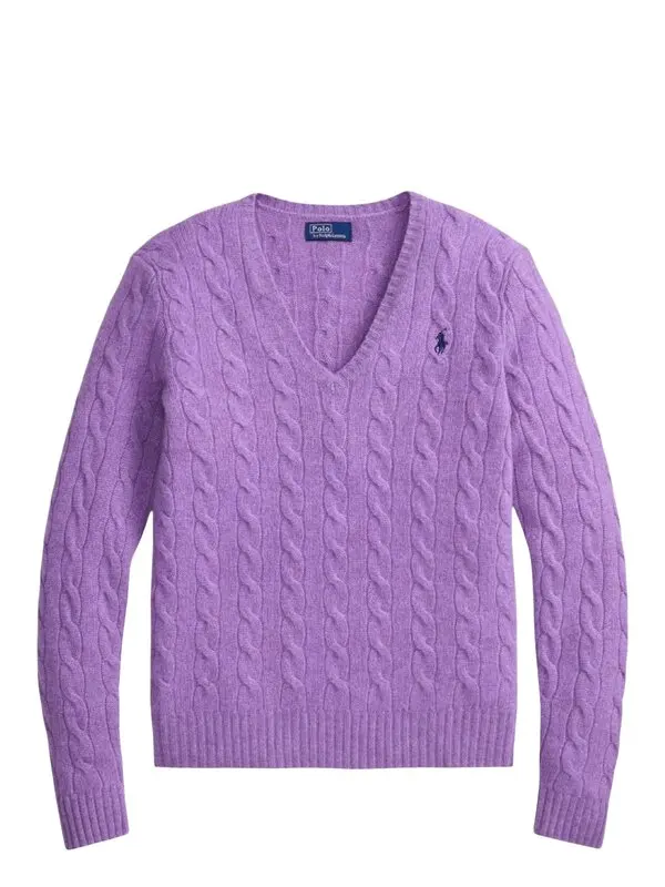 Polo Ralph Lauren V-neck Long-sleeve Sweater - Purple